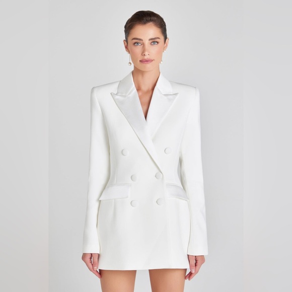 NADINE MERABI | Jackets & Coats | Nadine Merabi Monica White Blazer ...